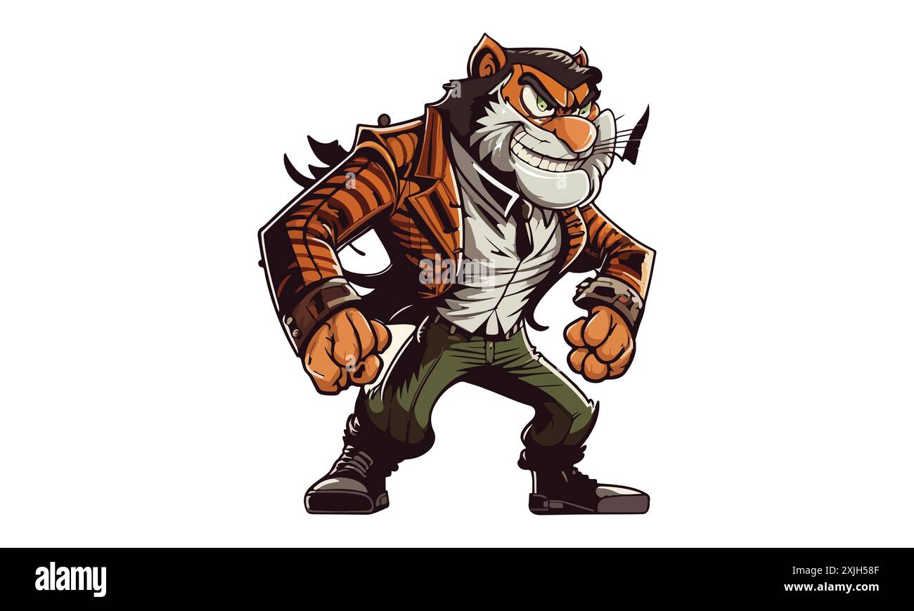 Angry Tiger Vector Illustration Stock Vector Image & Art - Alamy