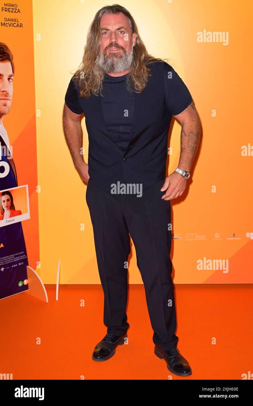 Rome, Italy. 18th July, 2024. Mirko Frezza attends the orange carpet of ...