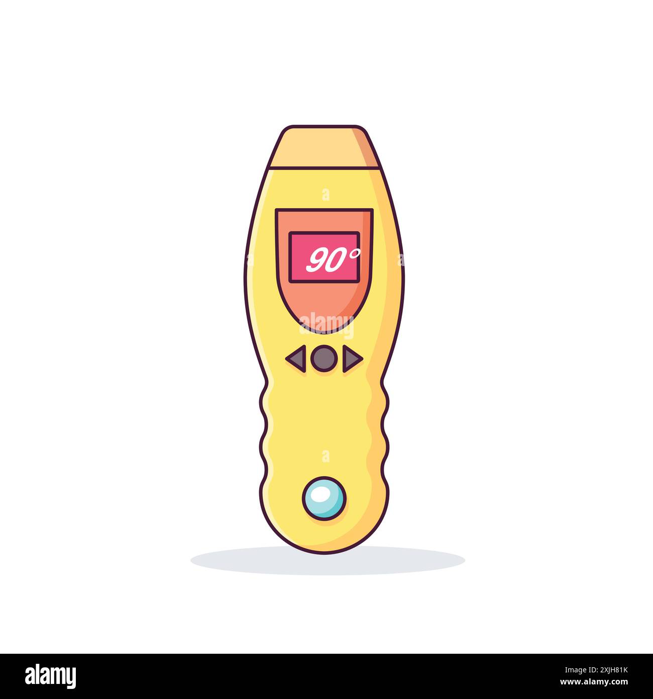 Thermometer for measuring body temperature. Flat design vector ...