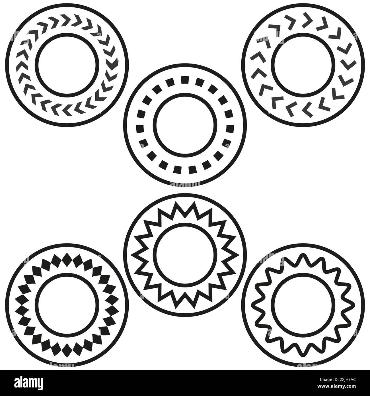 Seamless circles patterns Cut Out Stock Images & Pictures - Alamy