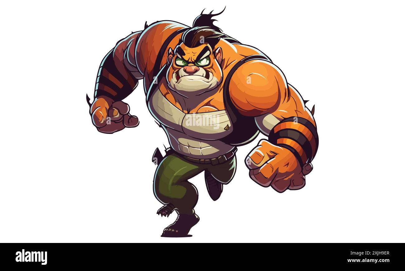 Angry Tiger Vector Illustration Stock Vector Image & Art - Alamy