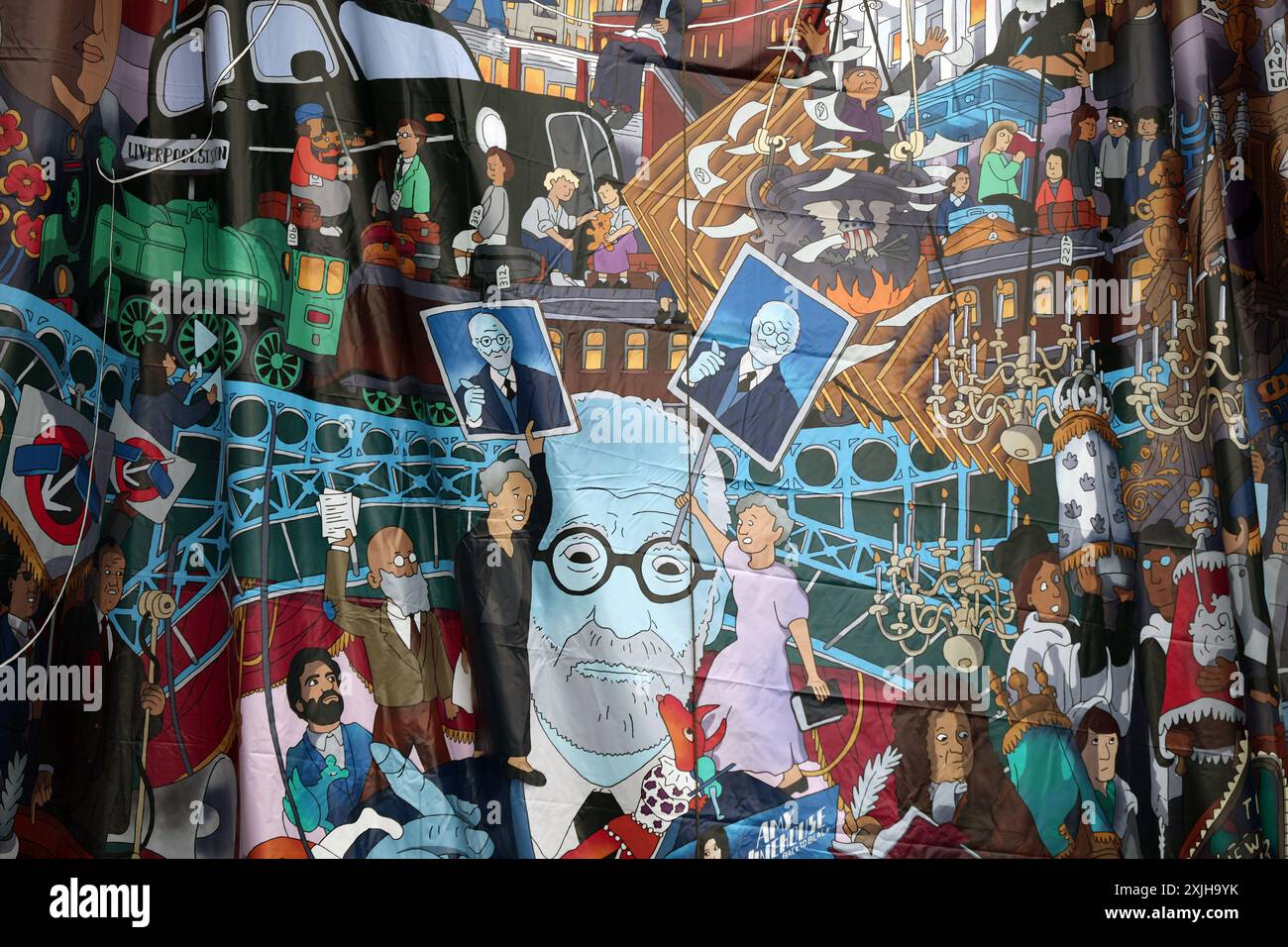 London.UK. A detail from artist Leon Fenster's artwork titled the ...