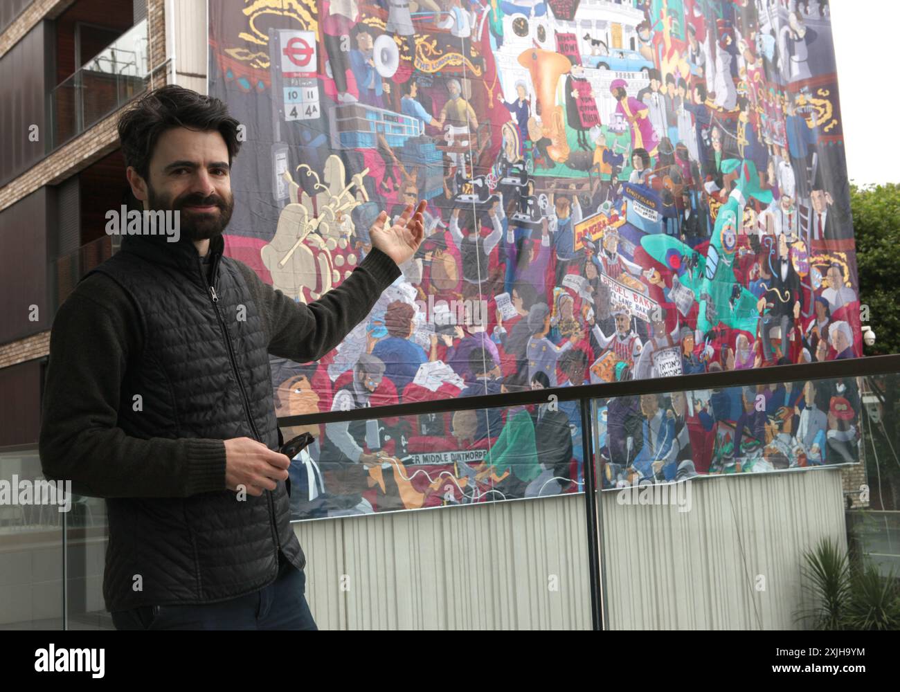 London.UK. A detail from artist Leon Fenster's artwork titled the ...