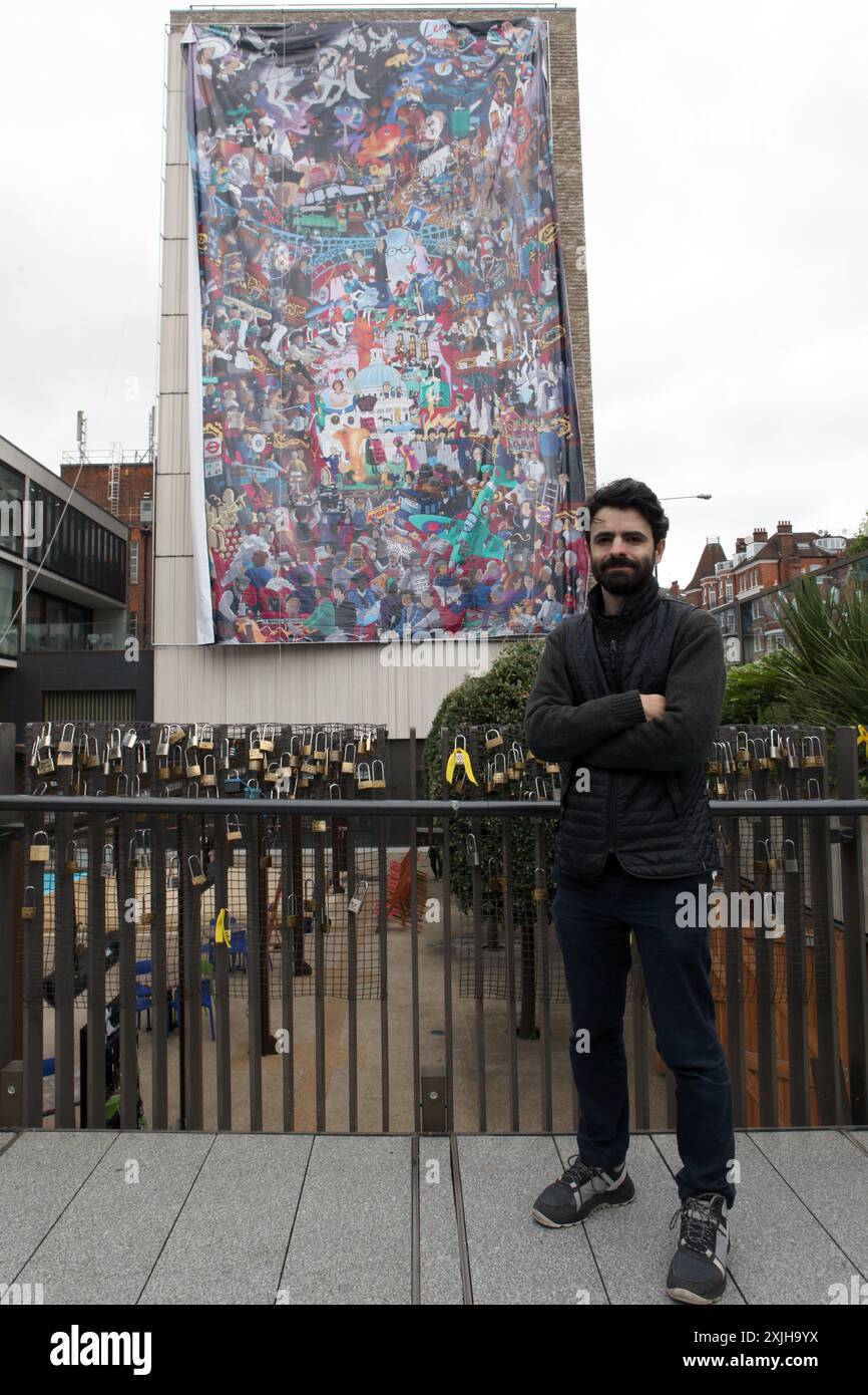London.UK. A detail from artist Leon Fenster's artwork titled the ...