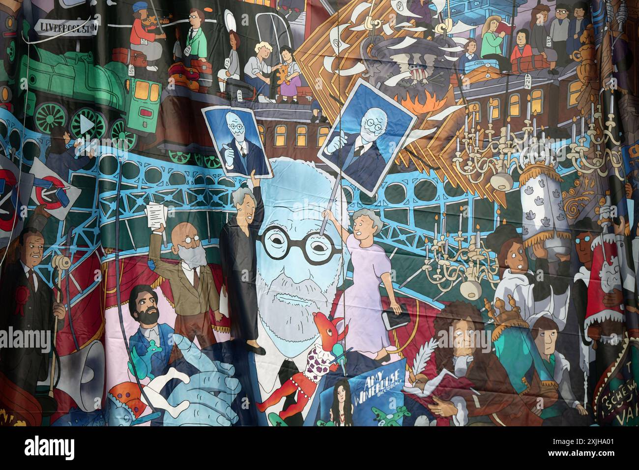 London.UK. A detail from artist Leon Fenster's artwork titled the ...