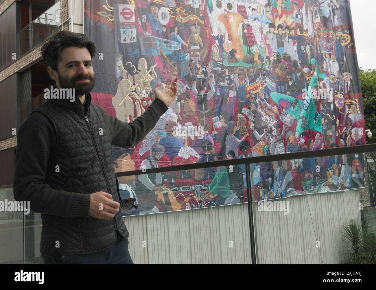 London.UK. A detail from artist Leon Fenster's artwork titled the ...