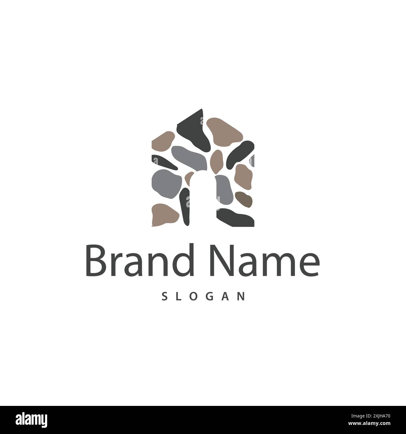 Brick Stone Logo, Premium Elegant Design, Vector Wallpaper Stone House ...