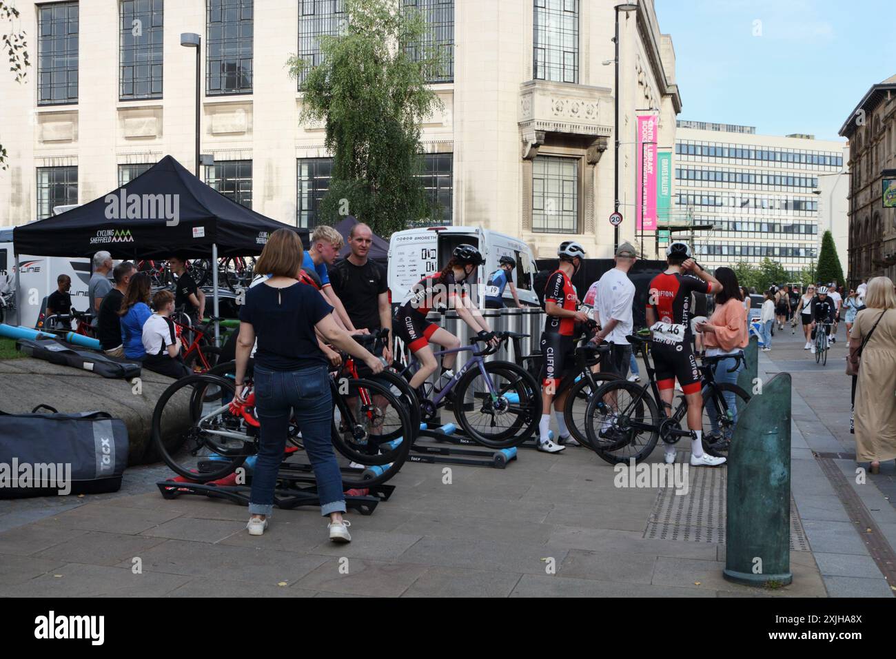 Sheffield Grand Prix, city centre bicycle race England 2024 sporting ...