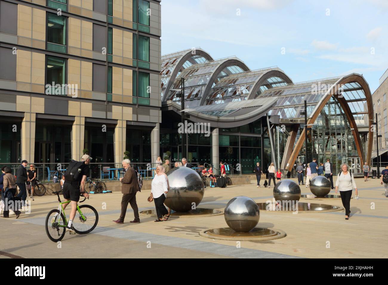 Mercure Hotel building, and Winter garden. Millennium Square, Sheffield ...