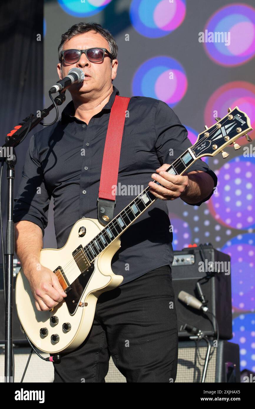 London, UK. 18 Jul 2024. Lead singer/guitarist James Dean Bradfield of ...