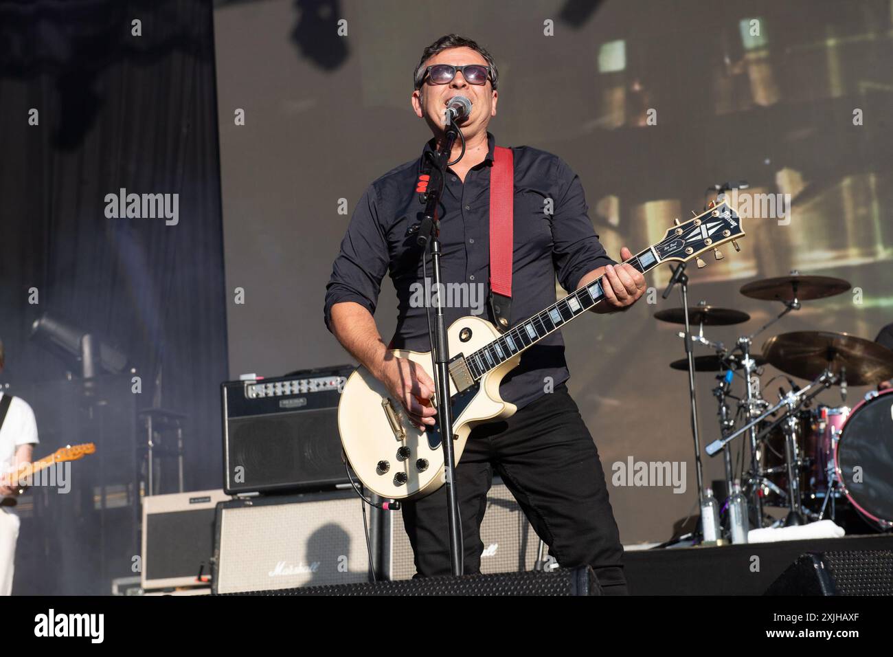 London, UK. 18 Jul 2024. Lead singer/guitarist James Dean Bradfield of ...