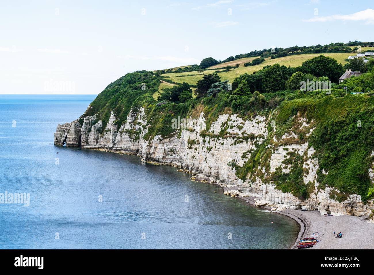 White Cliffs and Beer Beach, Jurassic Coast, Beer Village, Seaton ...