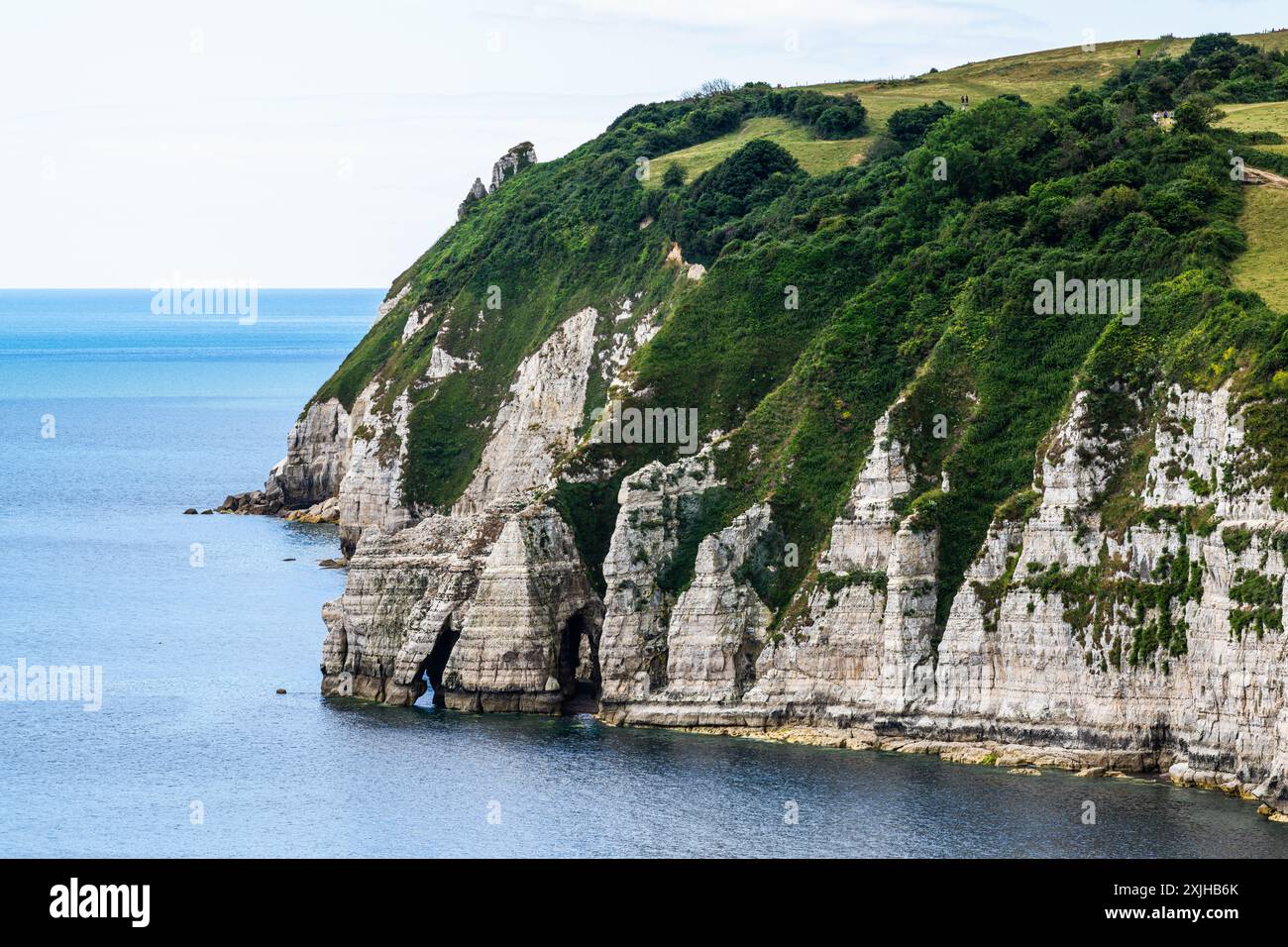 White Cliffs and Beer Beach, Jurassic Coast, Beer Village, Seaton ...