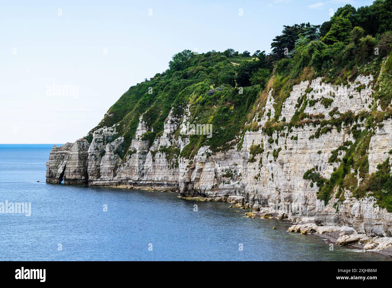White Cliffs and Beer Beach, Jurassic Coast, Beer Village, Seaton ...