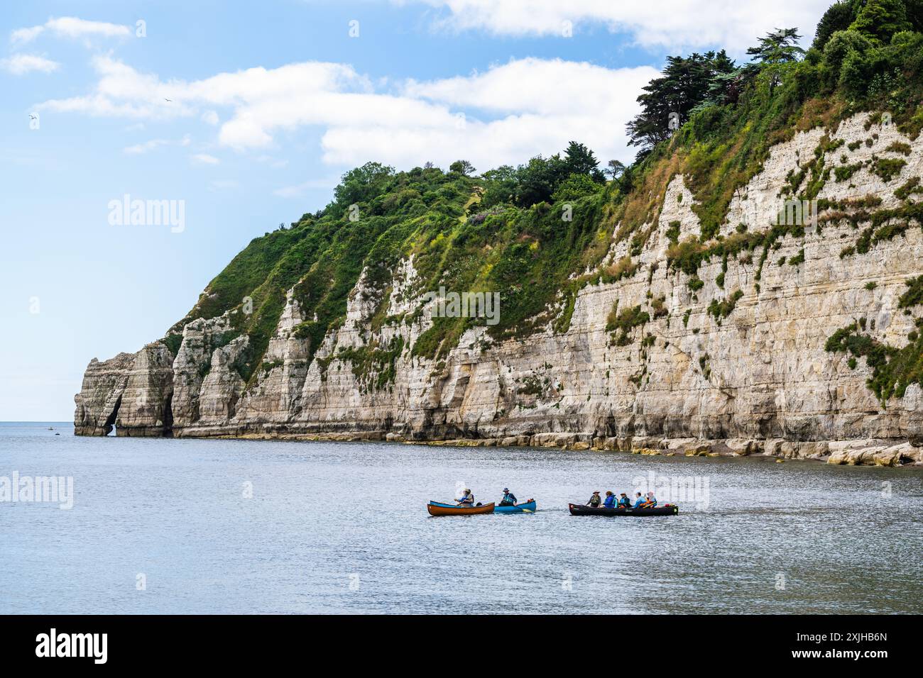 White Cliffs and Beer Beach, Jurassic Coast, Beer Village, Seaton ...
