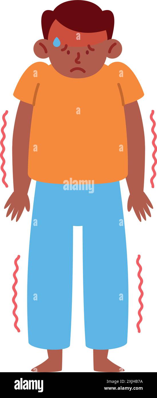 cartoon guy with dengue disease Stock Vector Image & Art - Alamy