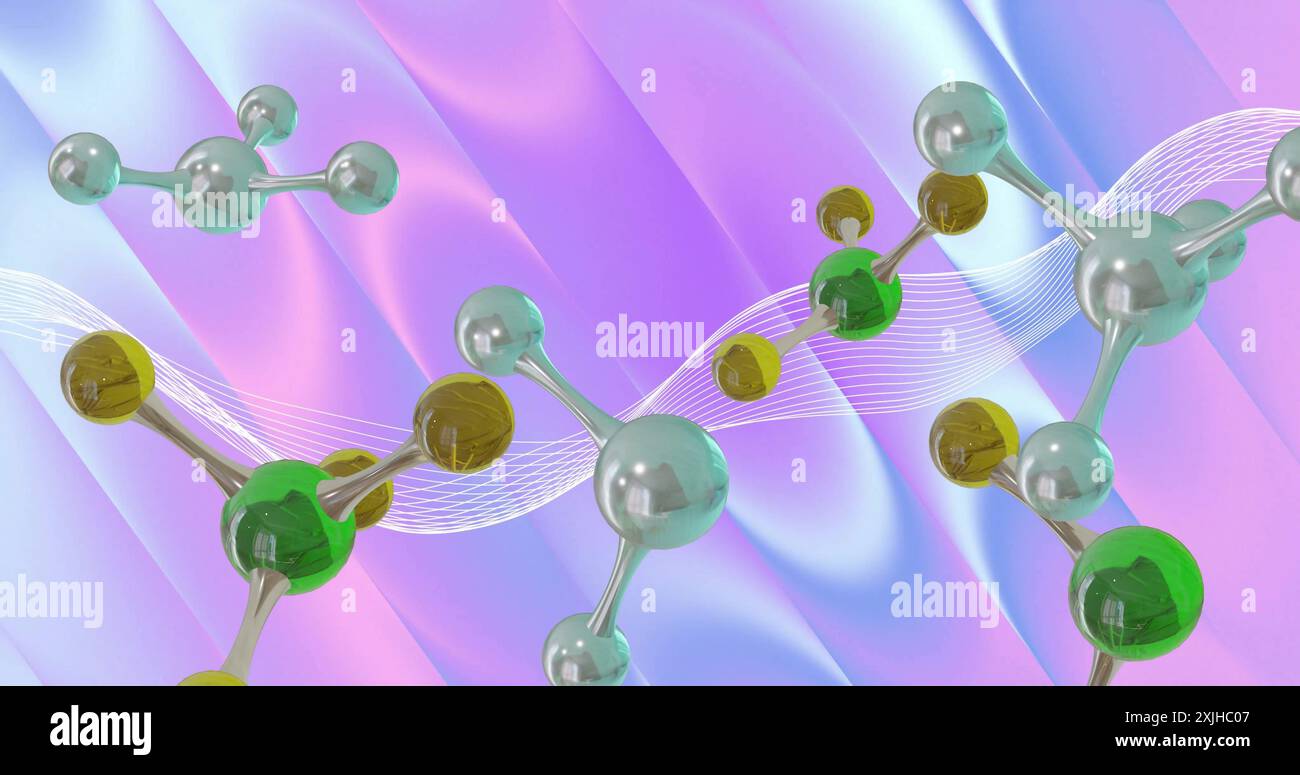 Waving molecular structure hi-res stock photography and images - Alamy