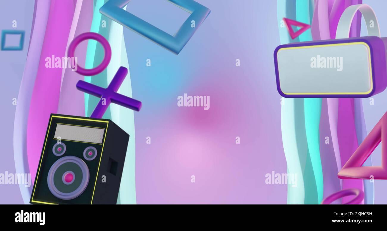 Animation shapes over moving shapes hi-res stock photography and images ...