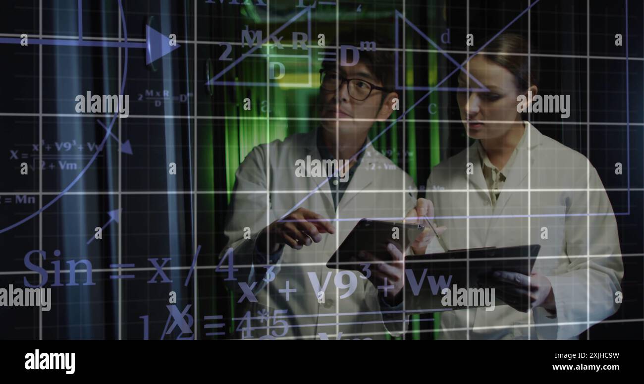 Image of scientific data processing over diverse it technicians by ...