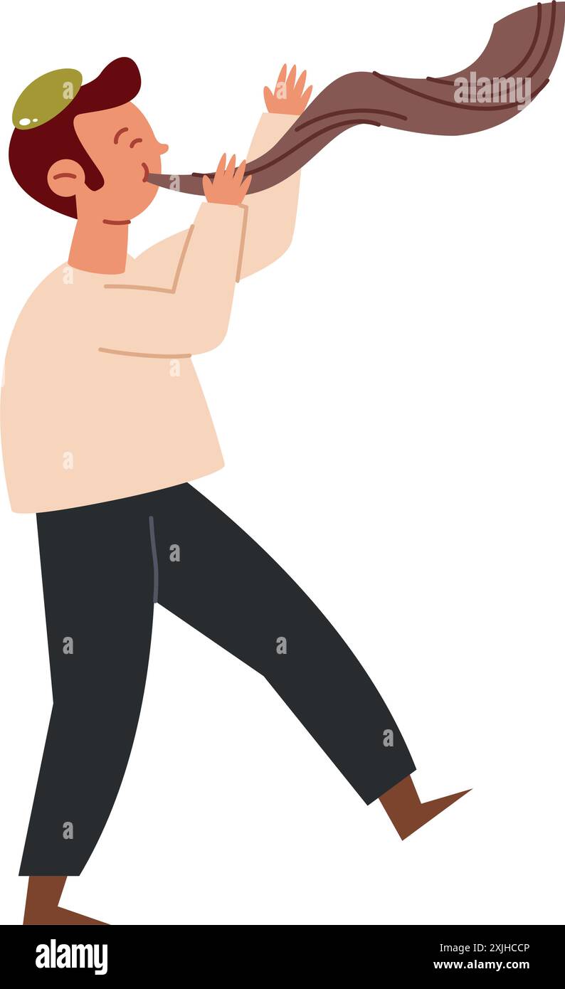 Shofar blowing Stock Vector Images - Alamy
