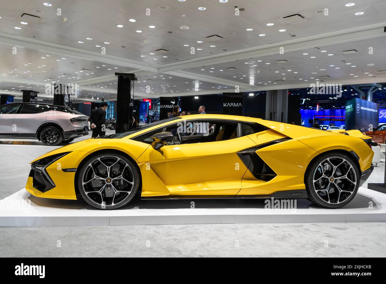 New York City, USA - March 27, 2024: 2024 Lamborghini Revuelto supercar ...