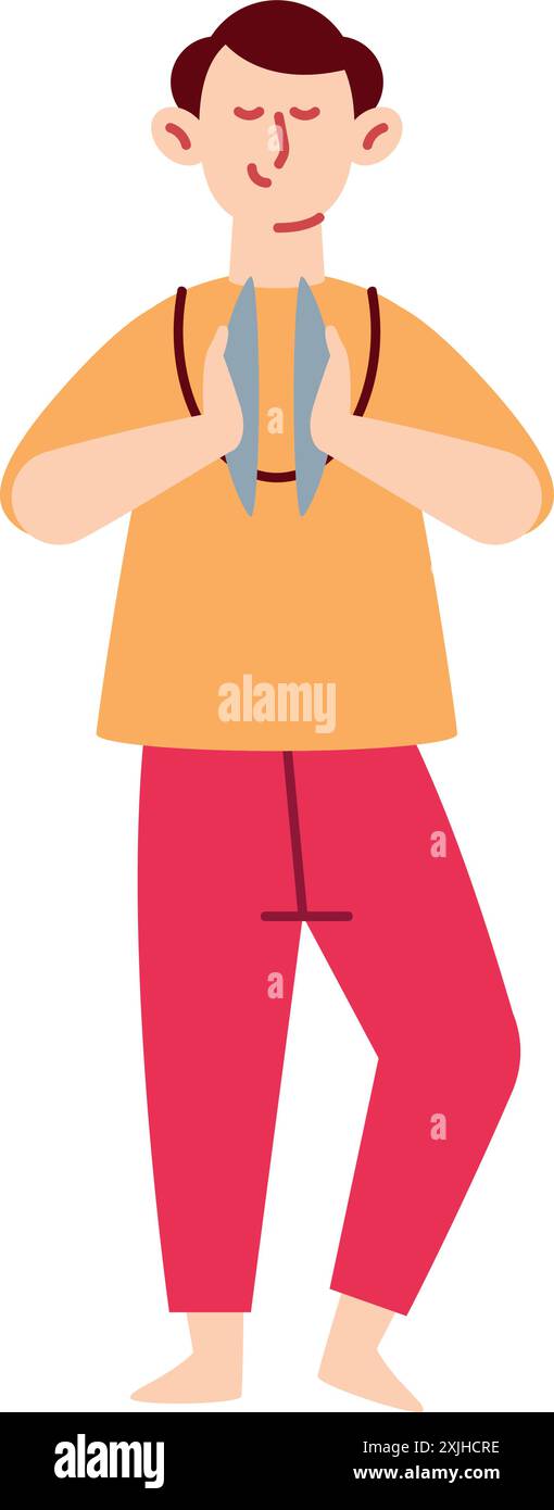 man with plate musical instrument isolated Stock Vector Image & Art - Alamy