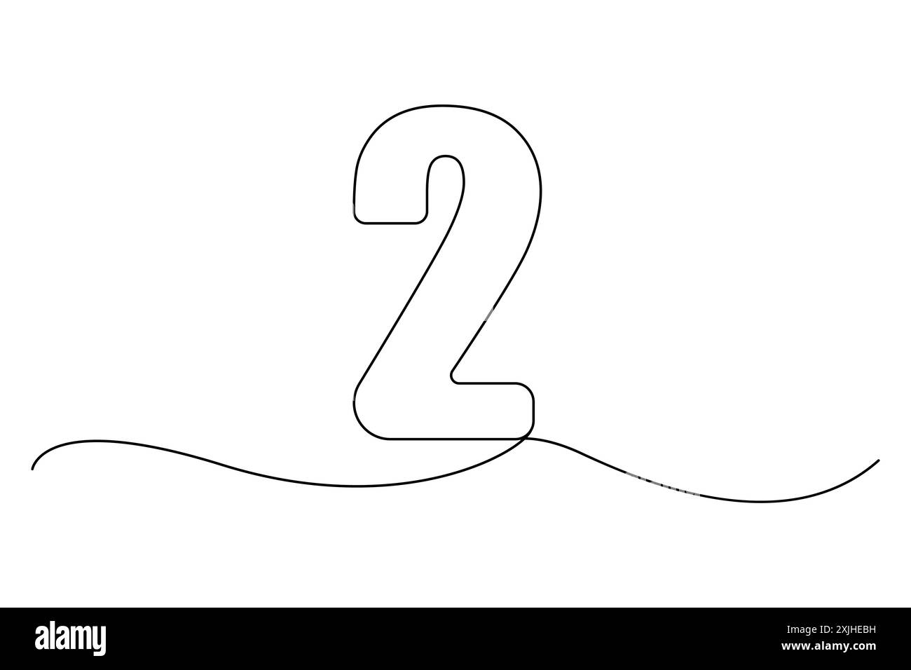 Number two shape Black and White Stock Photos & Images - Alamy
