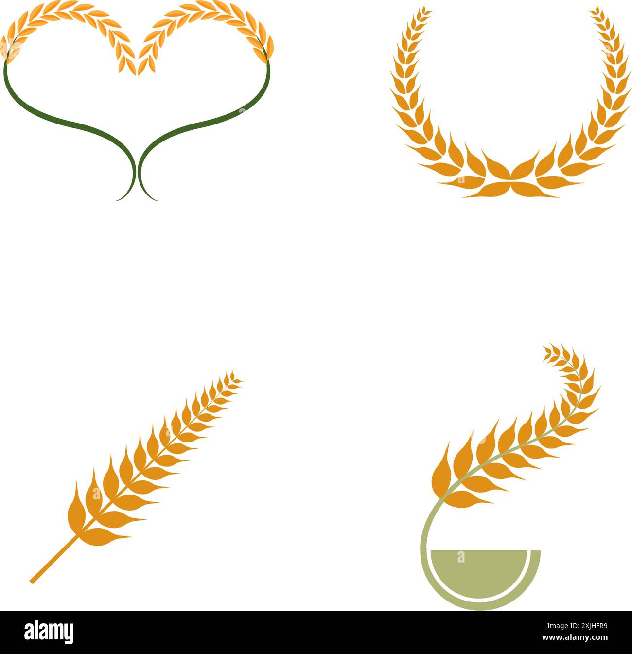 Wheat logo hi-res stock photography and images - Alamy