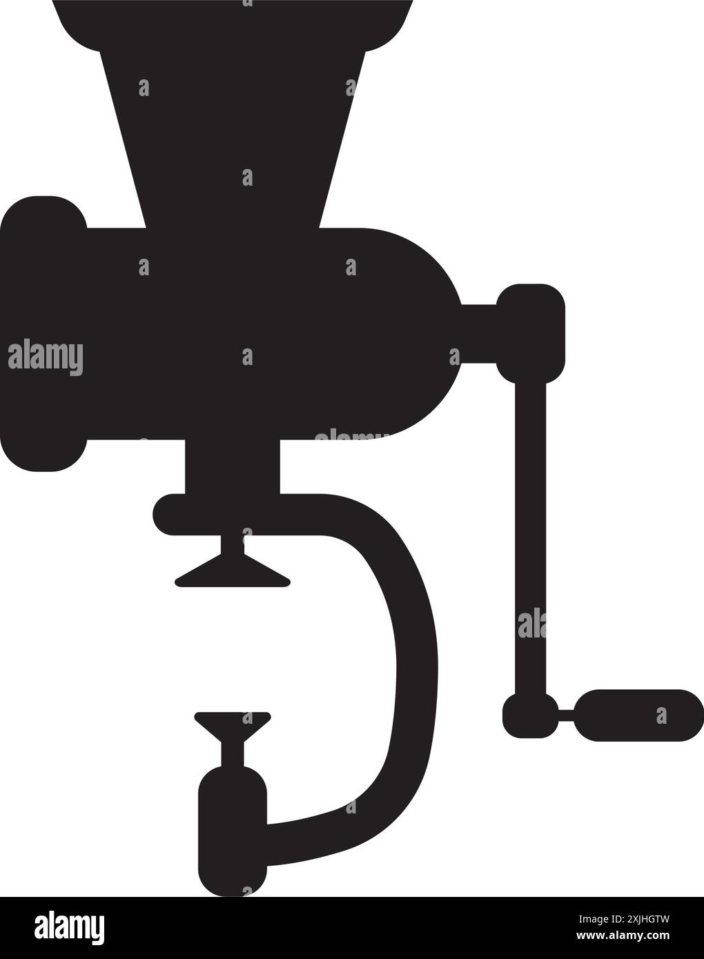 Black line manual grinder icon Black and White Stock Photos & Images ...