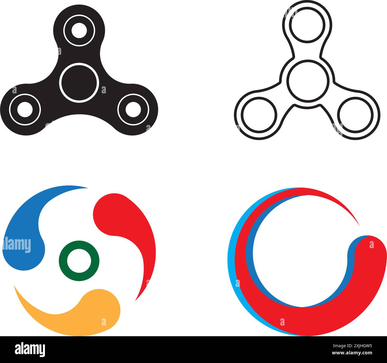 Spinner logo illustration vector design Stock Vector Image & Art - Alamy
