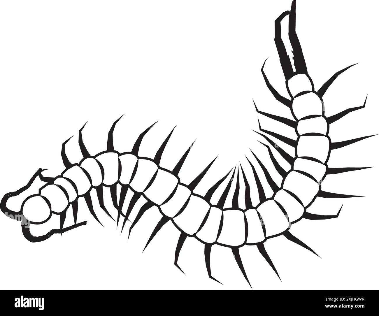 Centipede icon illustration logo design Stock Vector Image & Art - Alamy