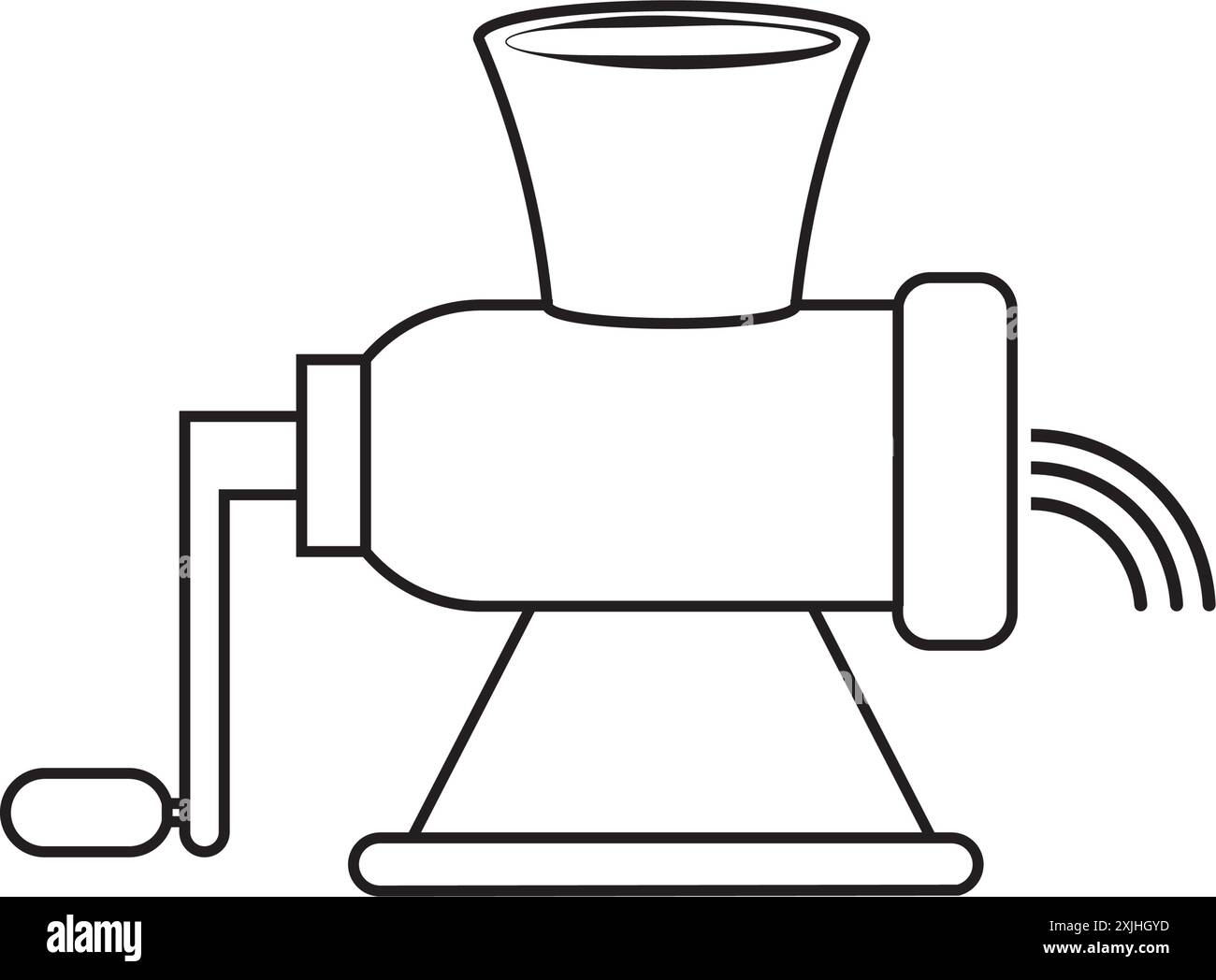 Meat grinder mincer contour Stock Vector Images - Alamy
