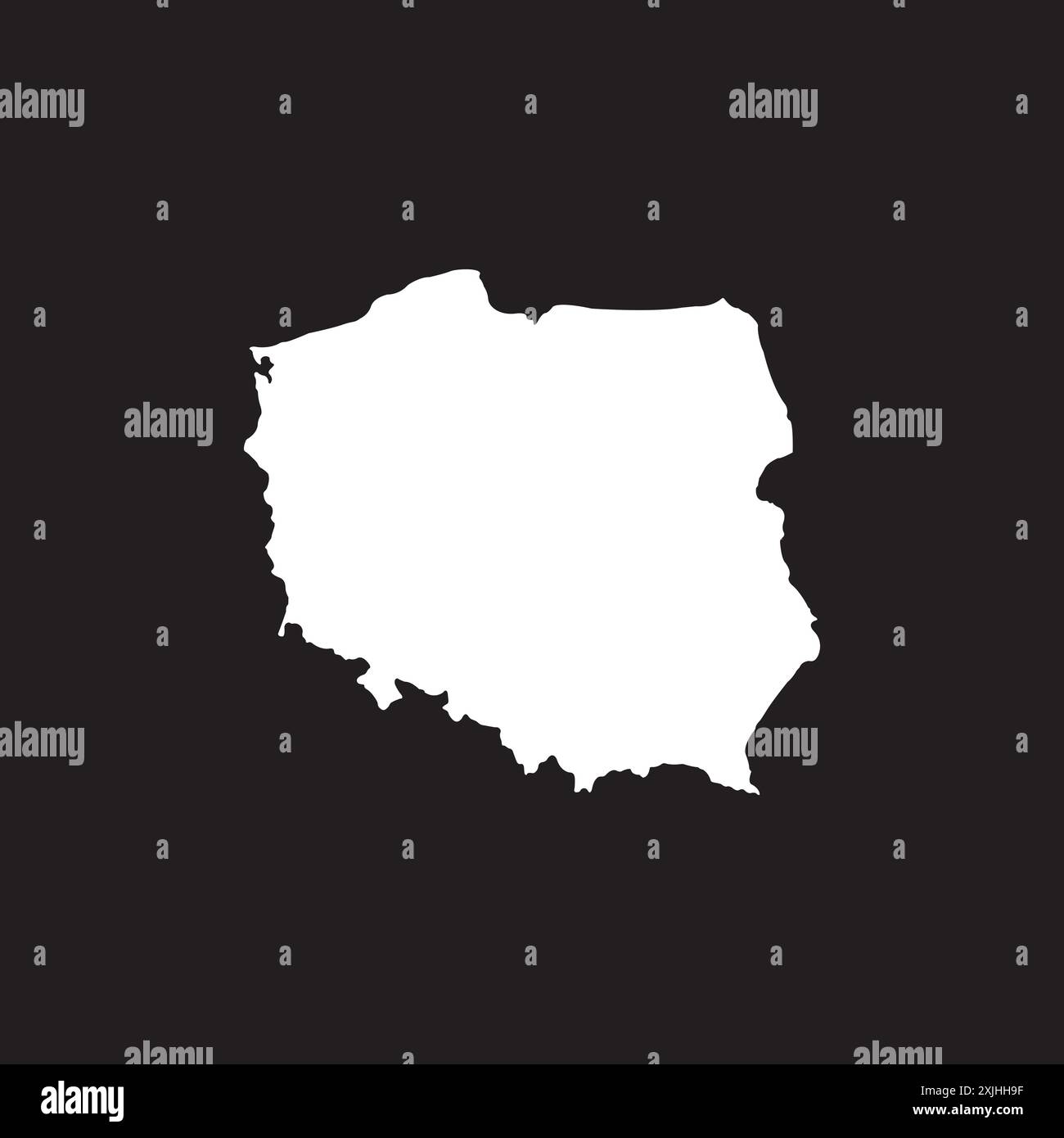 Poland blank map hi-res stock photography and images - Alamy