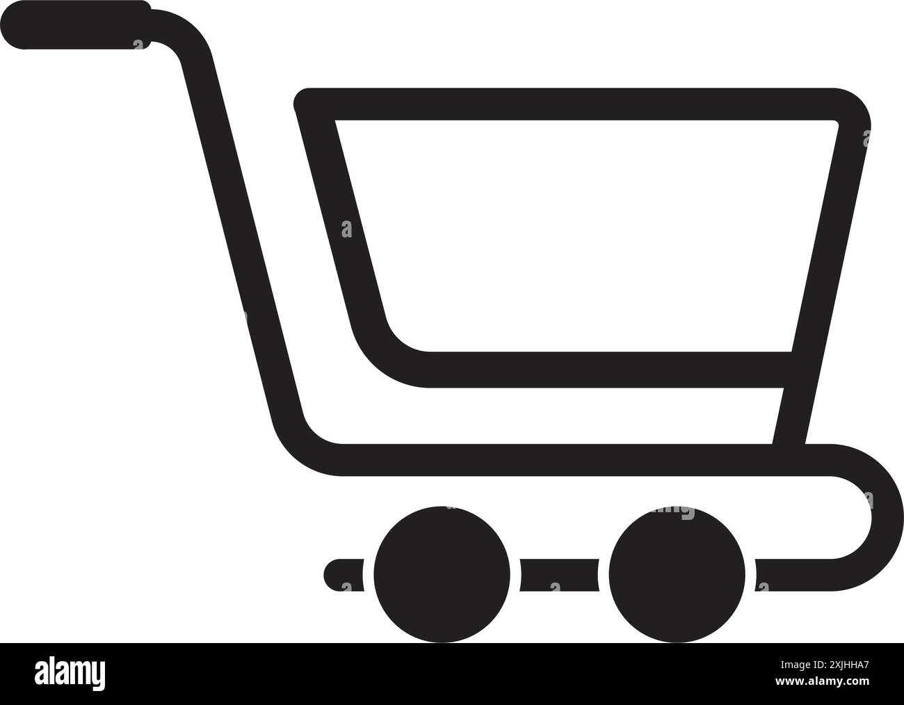 Outline of shopping trolley hi-res stock photography and images - Alamy