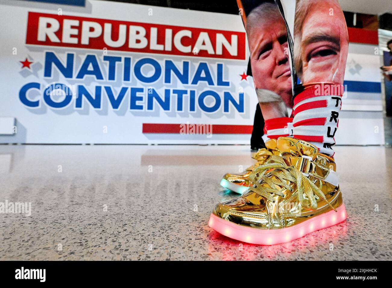 Donald trump gold shoes hi-res stock photography and images - Alamy