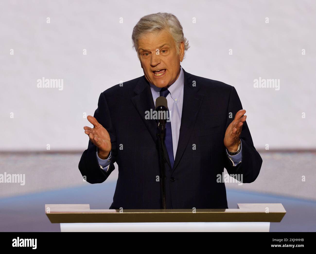 Milwaukee, United States. 18th July, 2024. Franklin Graham, CEO of the ...