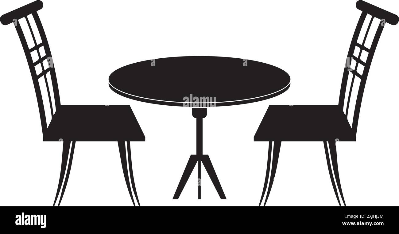 Wooden dining table design Stock Vector Images - Alamy