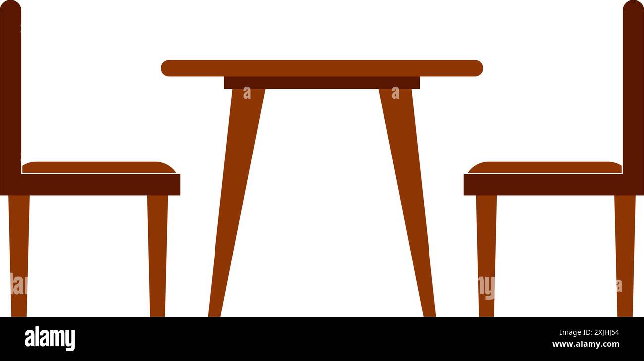 Elegant dining room table Stock Vector Images - Alamy