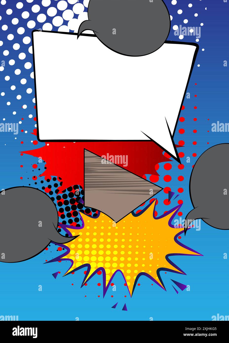 Super Cartoon Background, comic book abstract backdrop. Retro vector ...