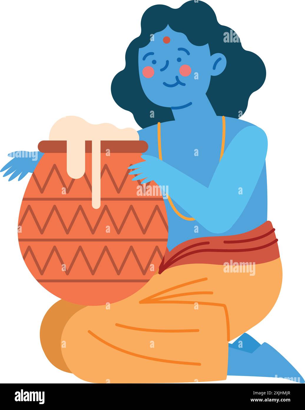 krishna janmashtami with food pot Stock Vector Image & Art - Alamy