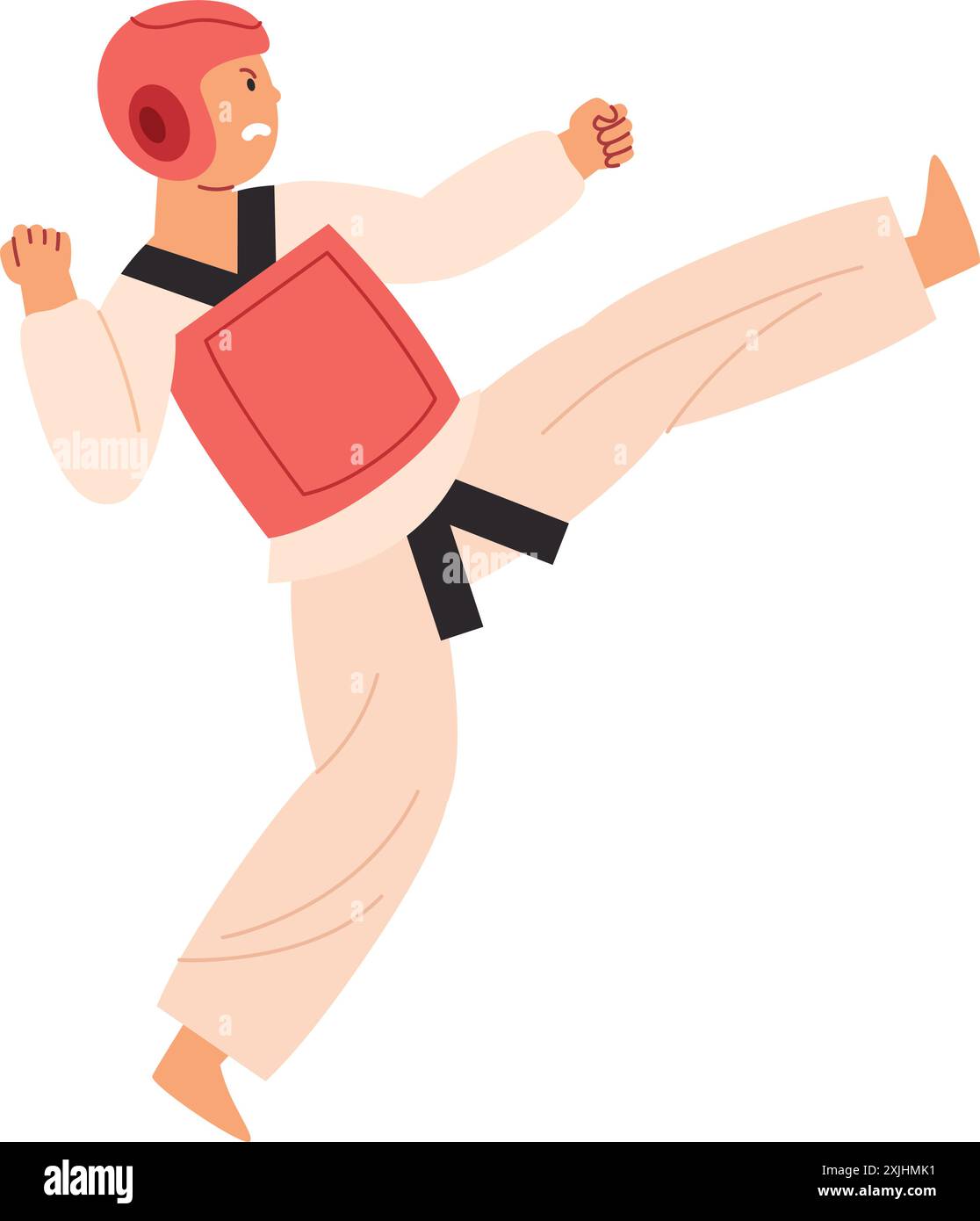 taekwondo fighter combat martial art Stock Vector Image & Art - Alamy