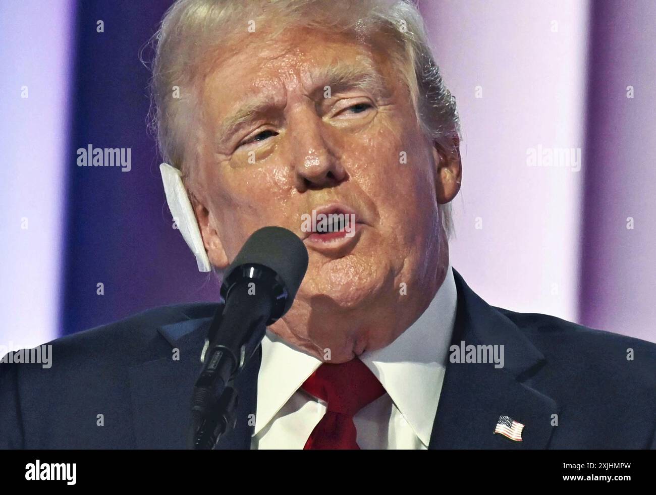 Former U.S. President Donald Trump delivers a speech for Presidential ...