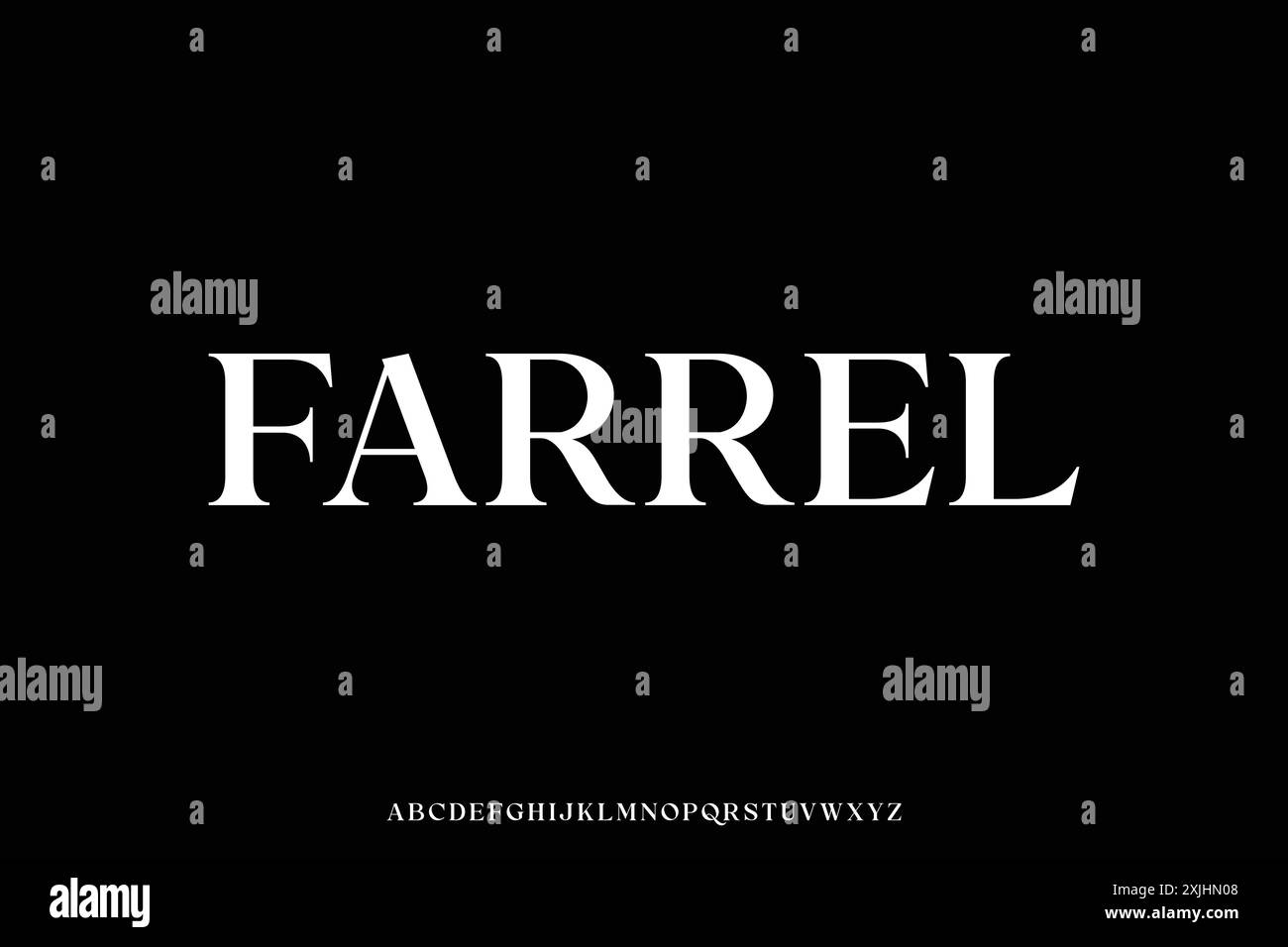 Elegant luxury clean serif alphabet display font vector illustration ...