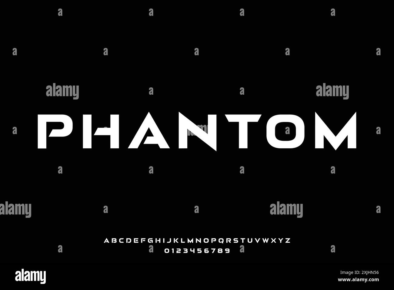 Modern futuristic phantom alphabet display font vector illustration ... Modern futuristic phantom alphabet display font vector illustration ...