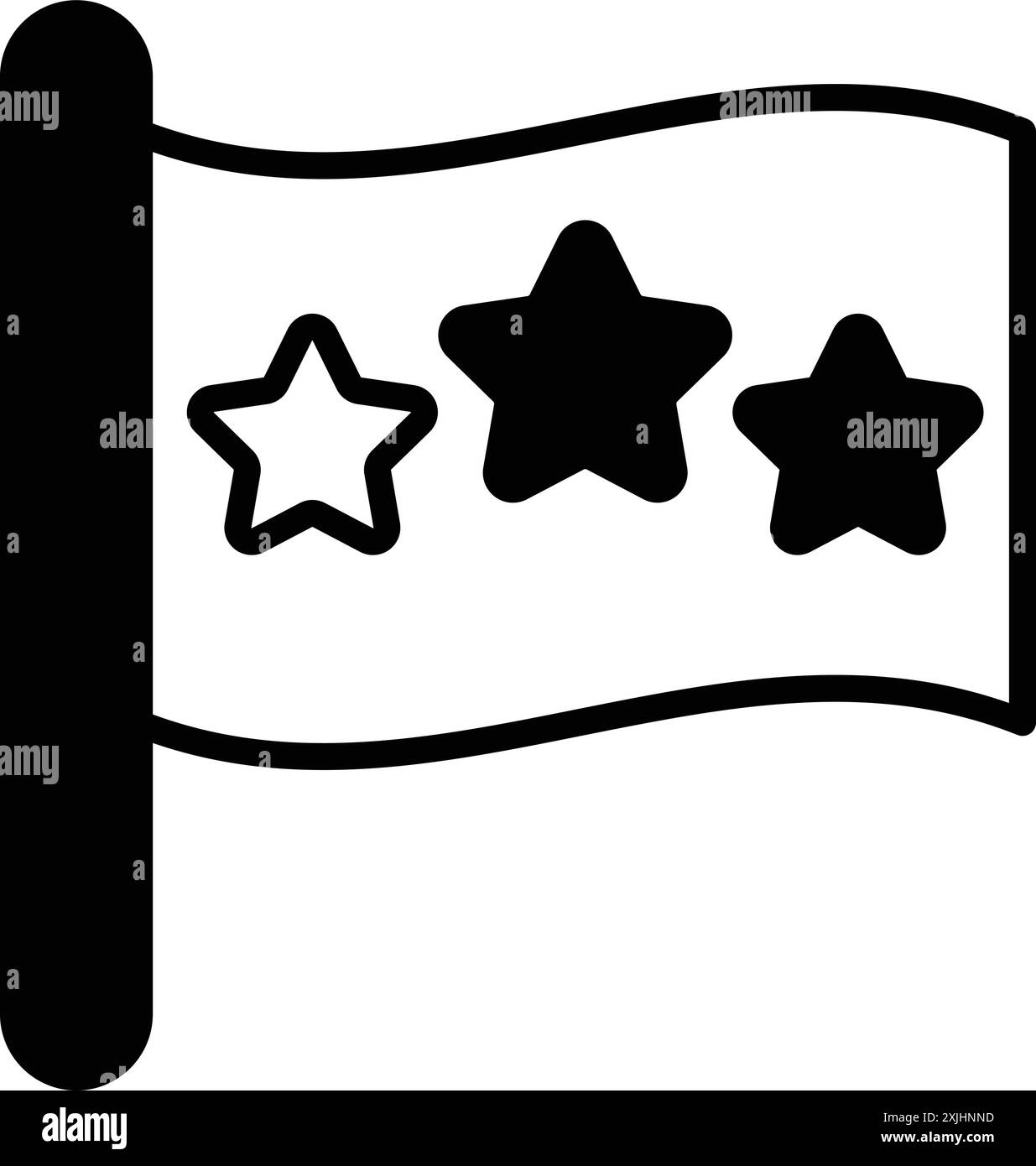 A flag with three stars and a black stripe Stock Vector Image & Art - Alamy