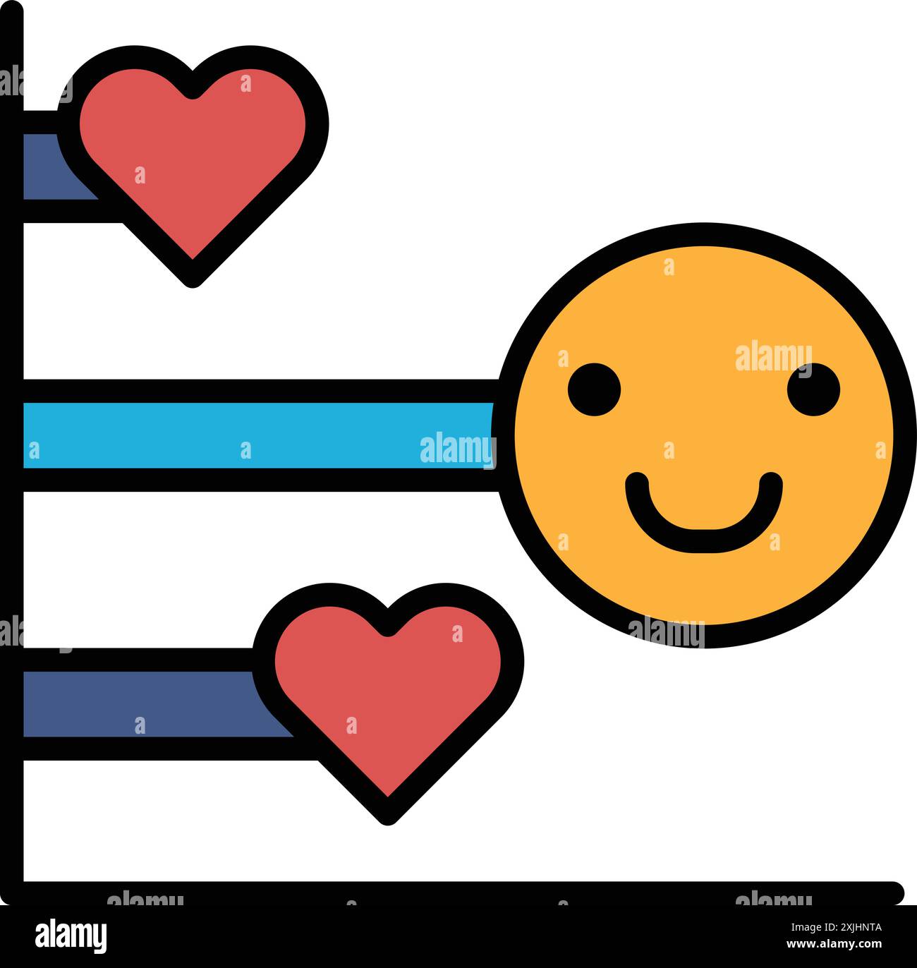 Left positive emotion Stock Vector Images - Alamy