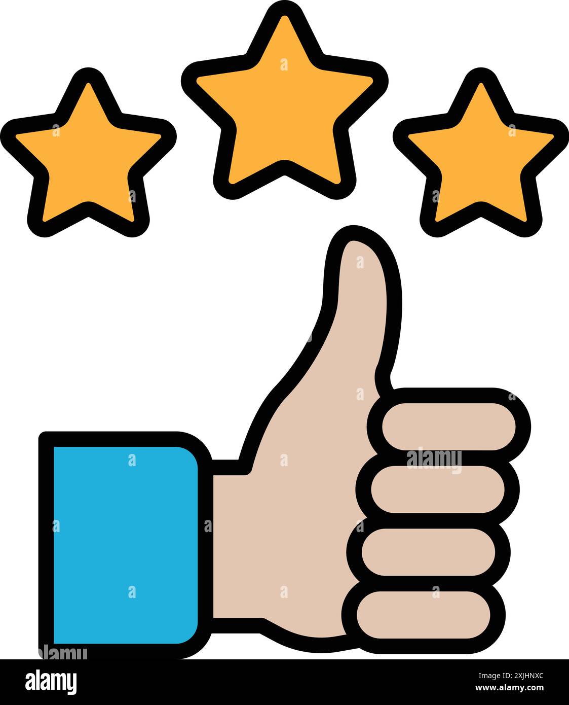 Positive businessman giving thumbs Stock Vector Images - Alamy
