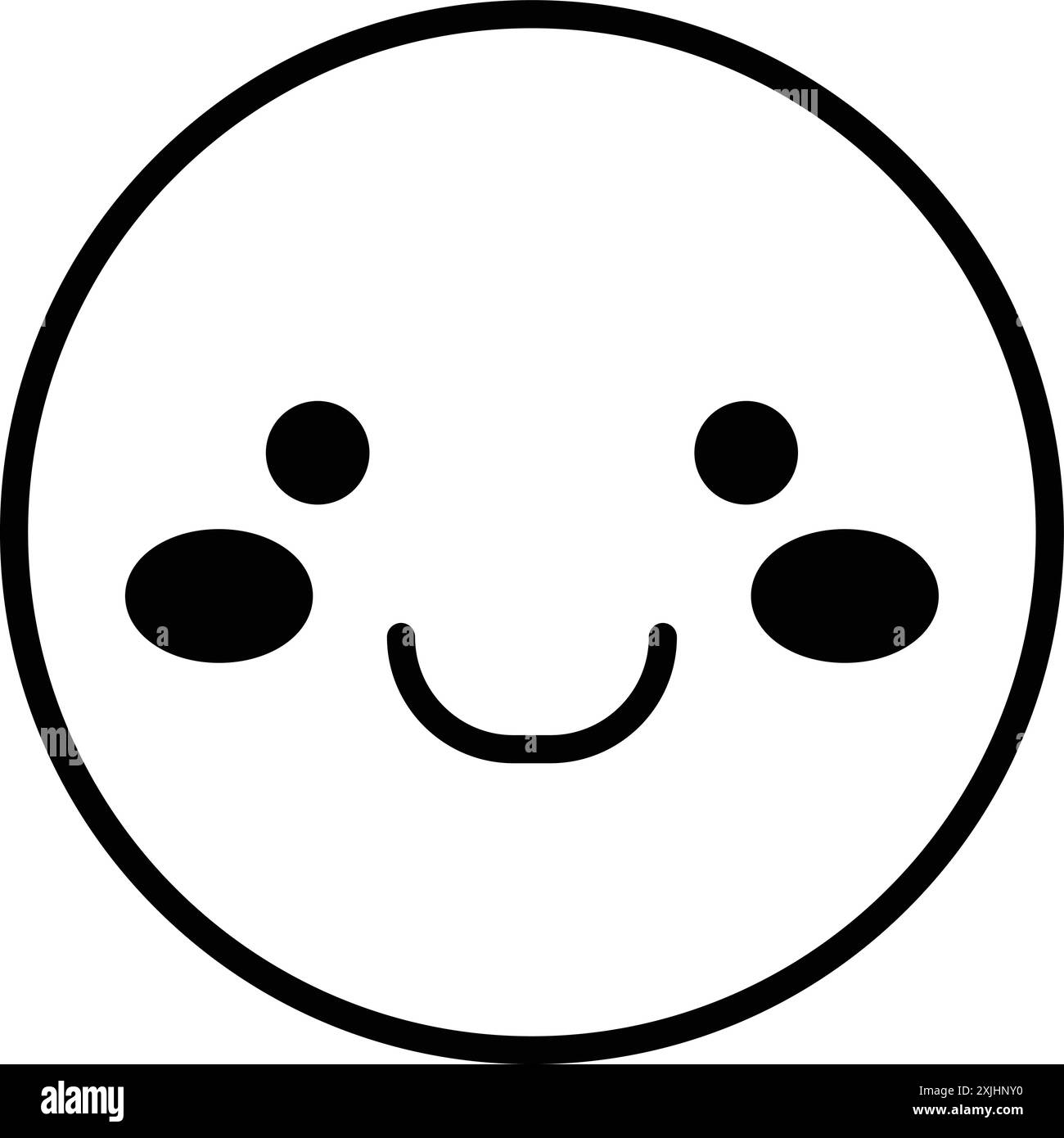 Smiley emoticon facial expression idea Black and White Stock Photos ...