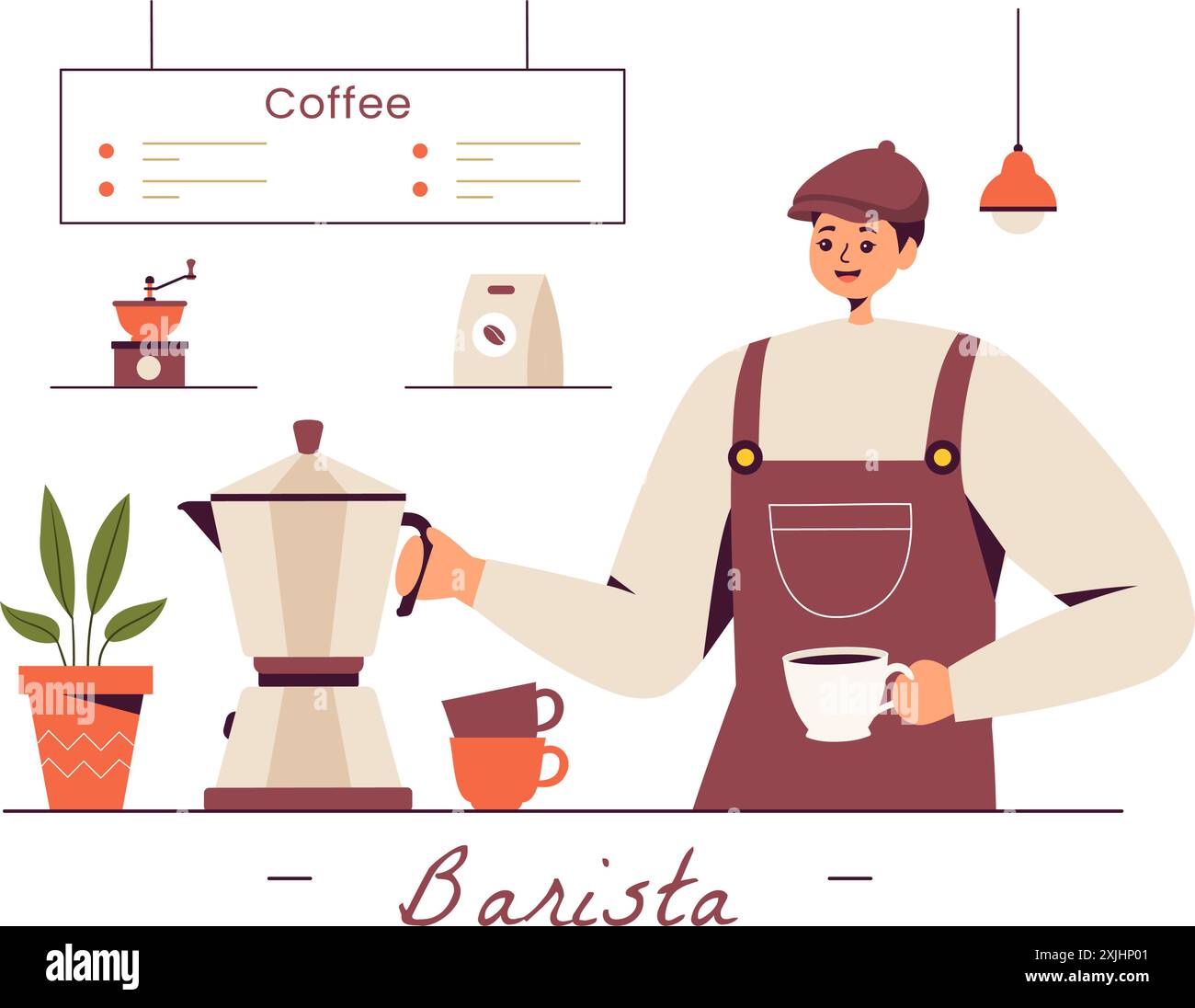 Americano with milk Stock Vector Images - Alamy