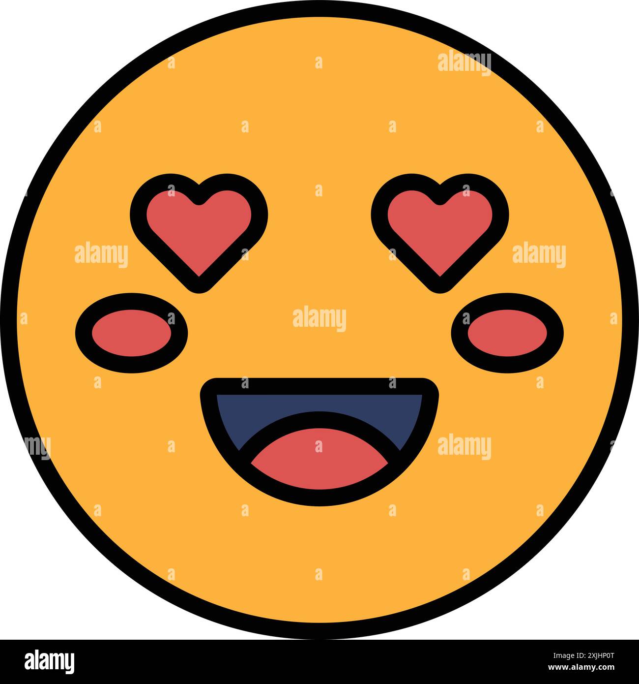 Kawaii happy hearts icon hi-res stock photography and images - Alamy
